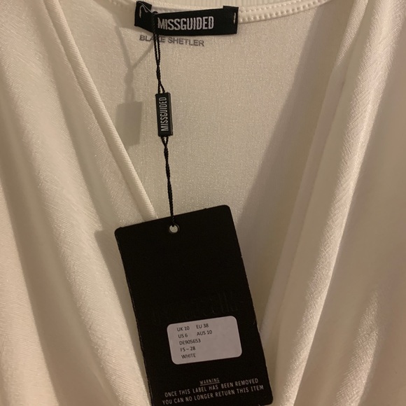 Dresses | Nwt Missguided Slinky Kimono Mini Dress White 6 | Poshmark